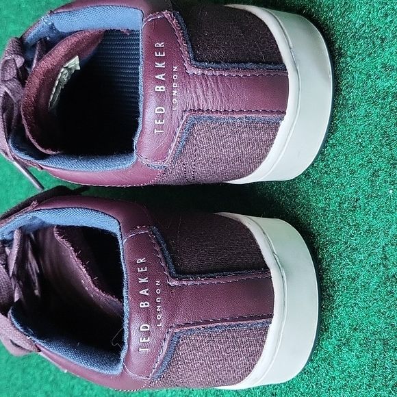 Ted Baker London Shoes Ted Baker Canvas Leather Sneaker Burgundy Poshmark